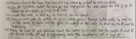 solved for the function f x 2x2 4x 5 conduct the following