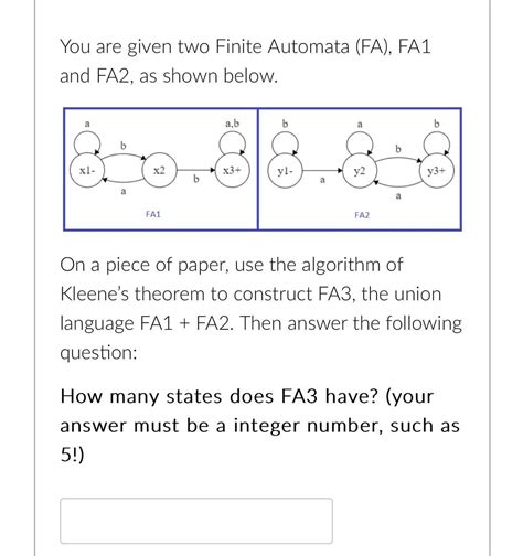 Answered You Are Given Two Finite Automata Fa Bartleby