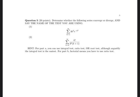 solved question 5 20 points determine whether the