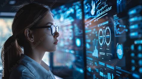 A Female Data Scientist Developing A Machine Learning Model Using Ai