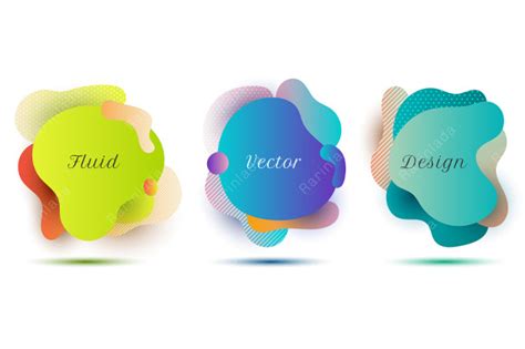 Set Badges Fluid Gradient Color Shape Graphic By Rarinlada · Creative Fabrica
