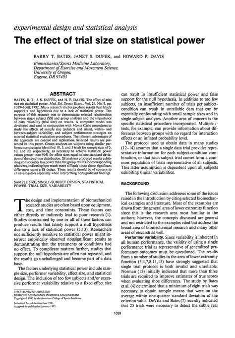 Pdf The Effect Of Trial Size On Statistical Power
