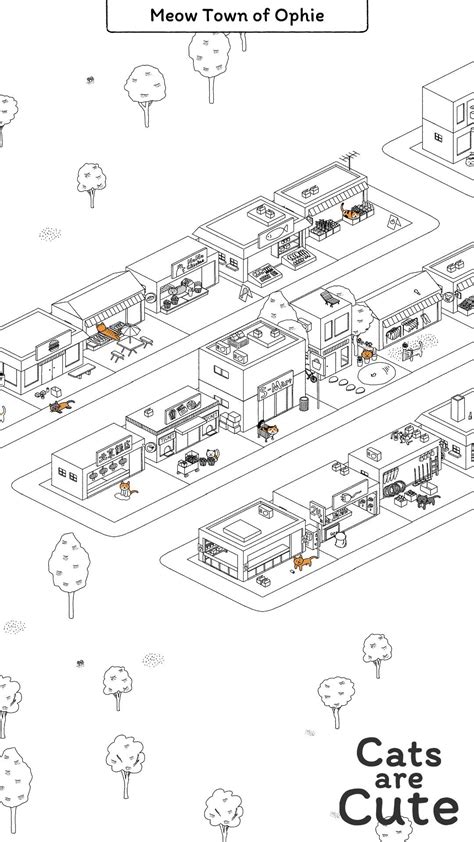 Cute Isometric Cat Diagram