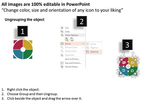 Circle Of Four Text Boxes Powerpoint Templates