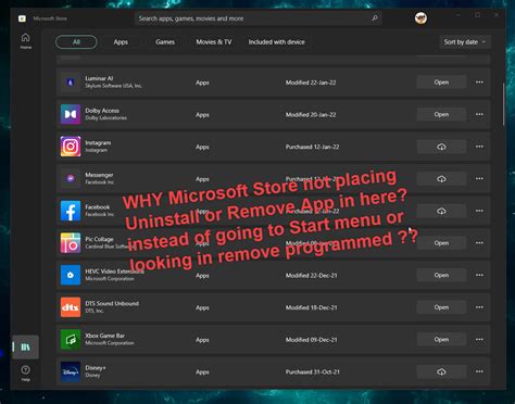 Please Add Uninstall Or Remove Apps In Microsoft Store R Windowsapps