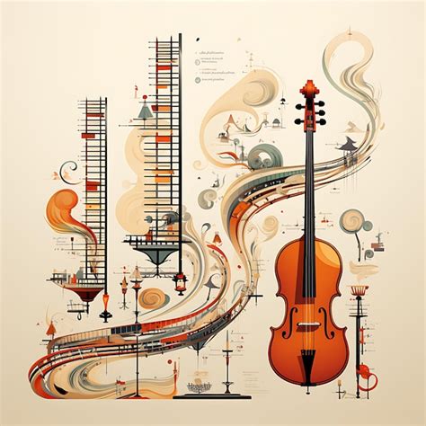 Premium Ai Image A Set Of Music Notes Instruments Sheet Music Lunar