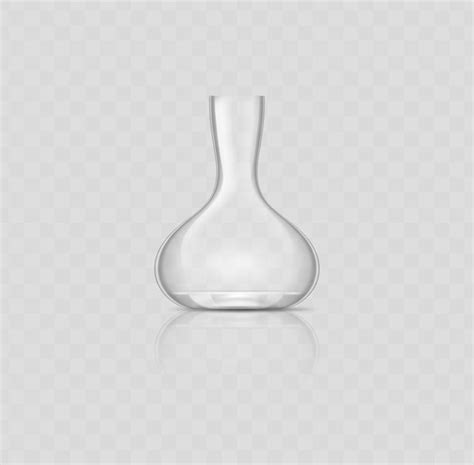 유리 용기 3d 현실적인 아이콘 와인 주스 레모네이드 및 물 서빙을 위한 빈 광택 유리 병 프리미엄 벡터