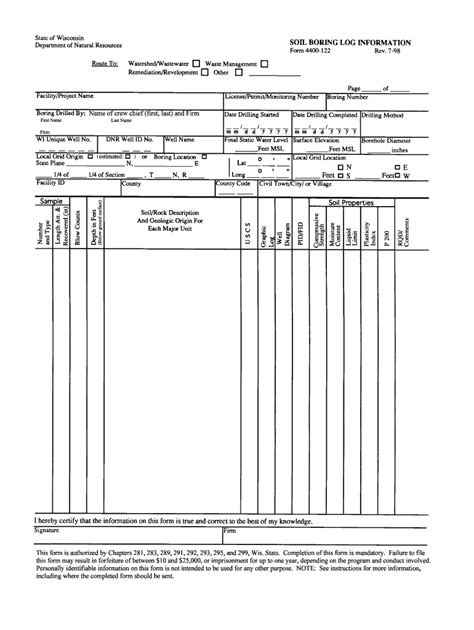 borehole log template excel fill out and sign online dochub