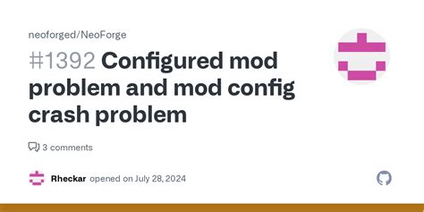 Configured Mod Problem And Mod Config Crash Problem · Issue 1392