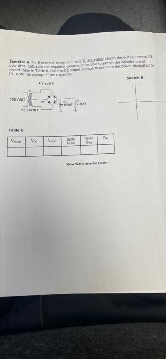 Solved Exercise 6 For The Circuit Shown In Circuit 6 Chegg Com