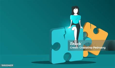 벡터 플랫 일러스트레이션 비즈니스 개념 팀워크 협력 파트너십의 상징 스톡 일러스트레이션 팀워크 퍼즐 일러스트레이션 벡터 솔루션 개념에 대한 스톡 벡터 아트 및 기타 이미지