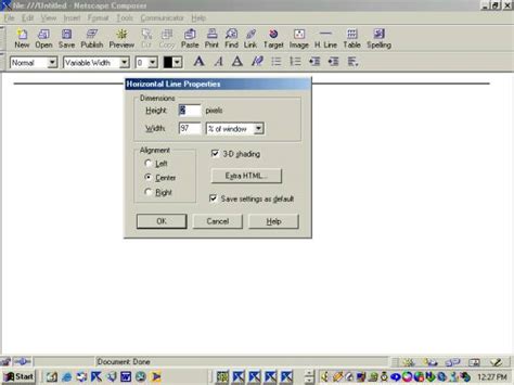 Creating A Web Page Using Netscape Composer