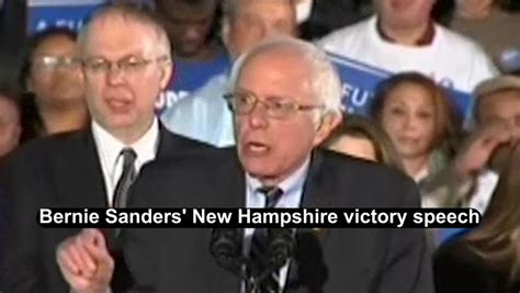 Bernie Sanders New Hampshire Victory Speech
