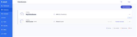 First Steps Exasol Saas Documentation