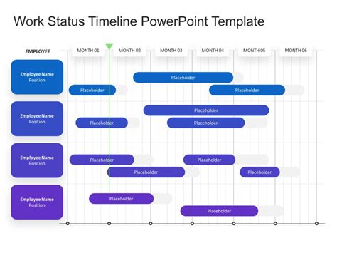 work status timeline powerpoint template