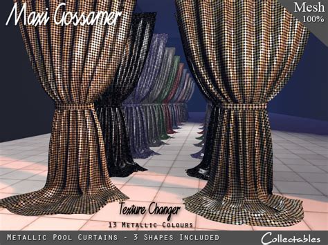 Second Life Marketplace Metallic Pool Curtains