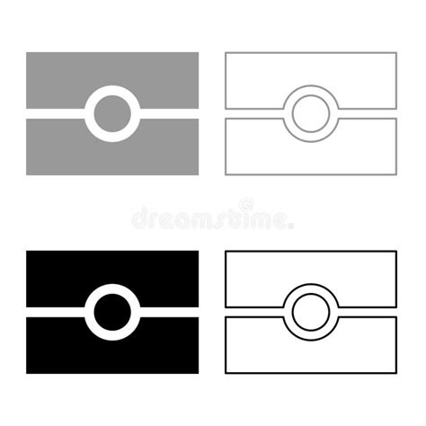 Biometric Passport Symbol International Set Icon Grey Black Color