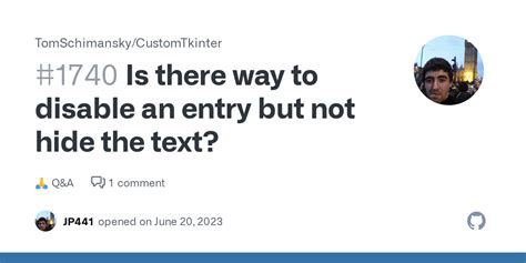 Is There Way To Disable An Entry But Not Hide The Text TomSchimansky
