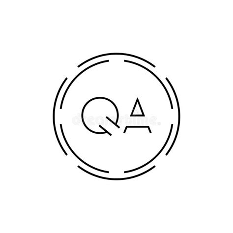 Initial Letter Qa Logo Design Vector Template Digital Abstract Circle