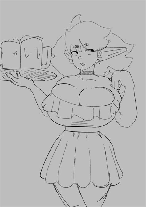 Rule 34 1girls Alcohol Barmaid Beer Better Version At Source Dand U Elf Ears Female Female