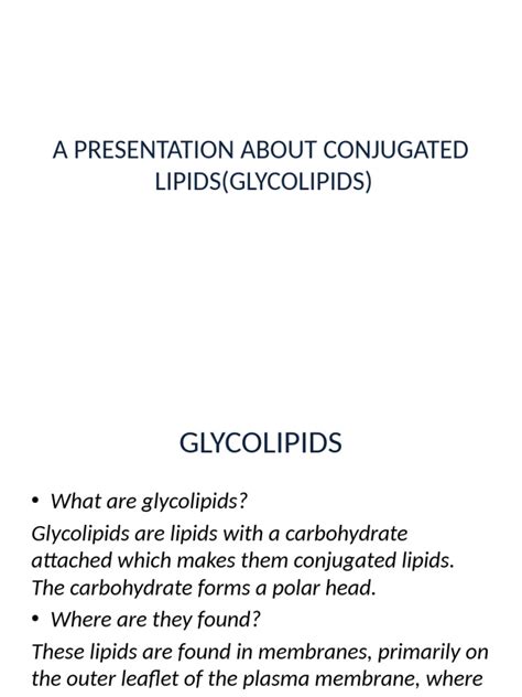Glycolipids Pdf