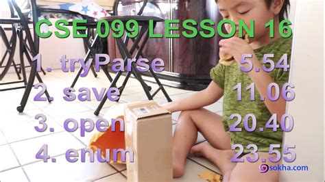 Cse 099 Lesson 16 Enum Save Open Tryparse Youtube