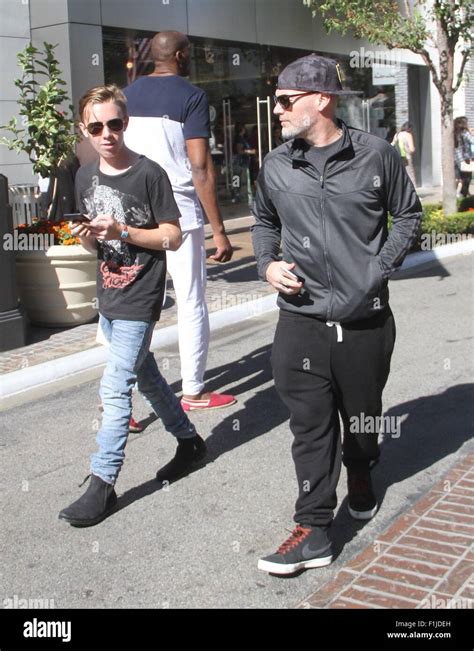 Fred Durst Takes His Son Dallas Durst Shopping At The Grove Featuring