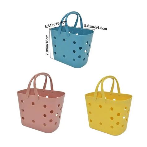 Badu Bg Куха душ кутия Преносима с дръжка Пластмасова кошница за съхранение на тоалетни