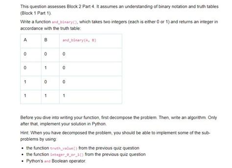 Solved This Question Assesses Block 2 Part 4 It Assumes An