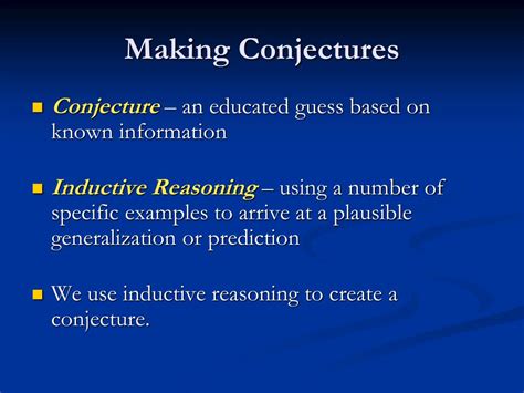 Ppt 2 1 Inductive Reasoning And Conjecture Powerpoint Presentation Free Download Id 470491