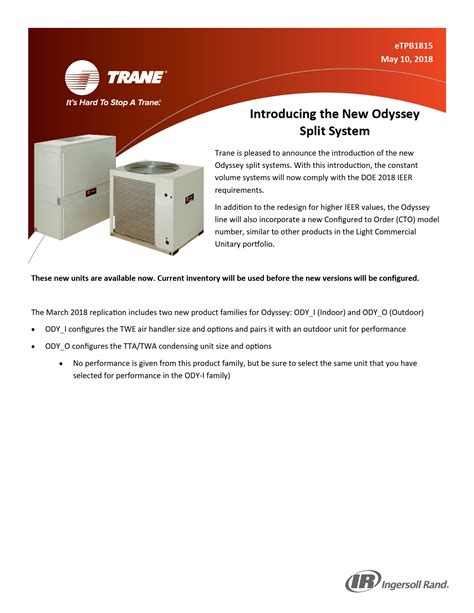 Trane Odyssey Split Systems