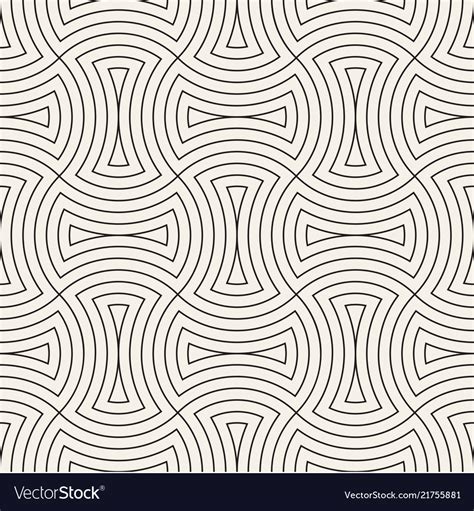 Seamless Vintage Pattern Of Overlapping Arcs Vector Image