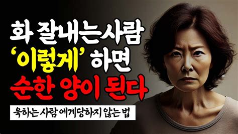 욱하고 화 잘내는 사람 이렇게 대처하세요 현명하게 이기는 방법 인간관계 조언 인생 명언 철학 오디오북 처세술 Youtube