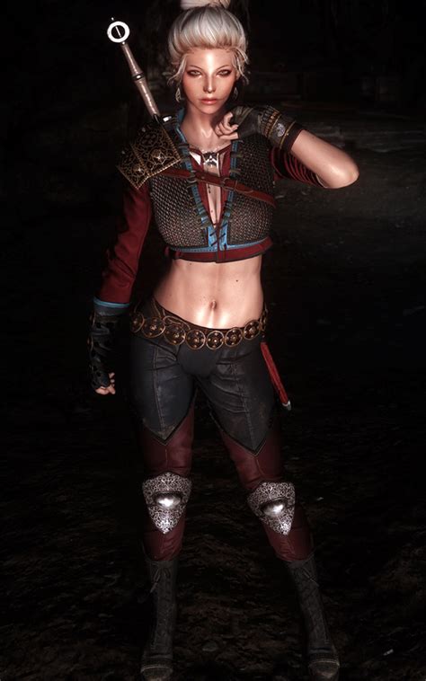 Ciri s DLC Outfit UNPB TBBP Броня I Одежда CBBE UNP HDT TES V Skyrim LE Моды на русском