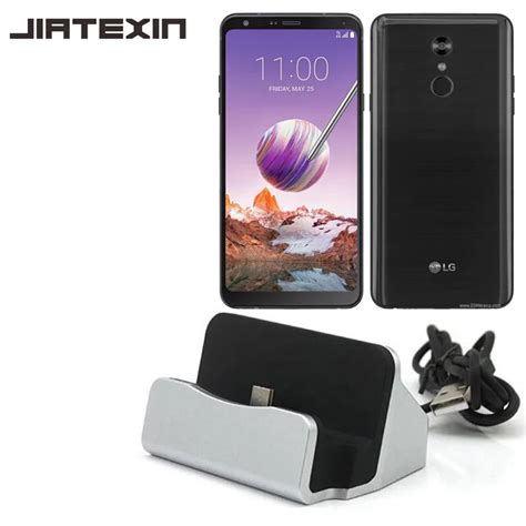 Jiatexin Desktop Data Sync Type C Usb Cable Dock For Lg Q Stylo Charger Station For Q Stylus