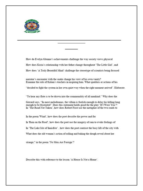 Winter Break Assignment All Subject Pdf Circle