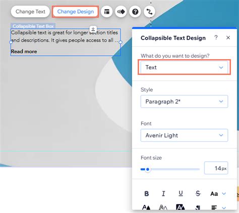 Wix Editor Designing Your Collapsible Text Help Center Wix Com