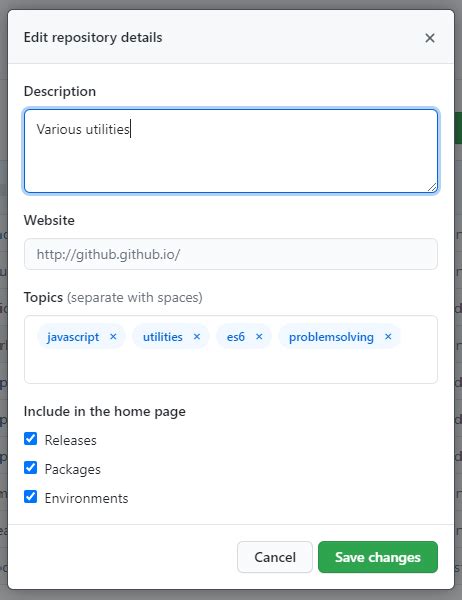 Github Github에서 리포지토리 설명을 어떻게 변경합니까 리뷰나라