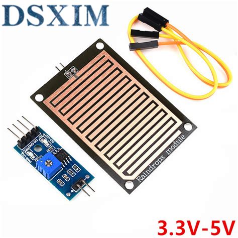 Snow Raindrops Detection Sensor Module Rain Weather Module Humidity For Arduino Relay Control