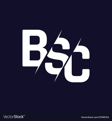 Monogram letters initial logo design bsc Vector Image