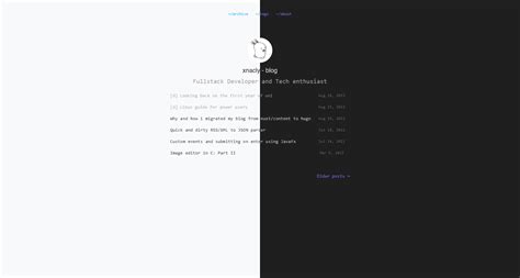 github xnacly hugo theme xnacly a fast minimalist and responsive