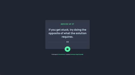 Responsive Advice Generator App Using Html Css Javascript And Api