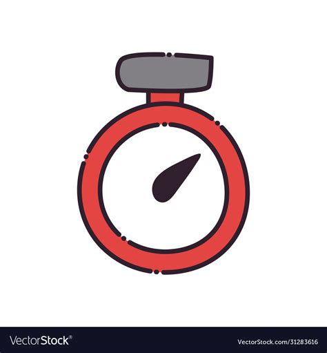 Chronometer Flat Style Icon Design Royalty Free Vector Image