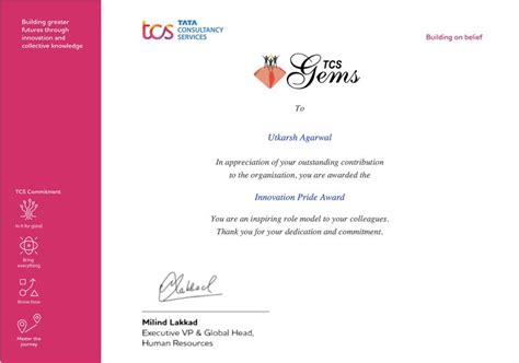 Utkarsh Agarwal On Linkedin Achievementunlocked Innovation Technology Teamwork Tcs 12