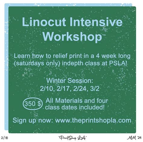 Linocut And Relief Printmaking — Print Shop La