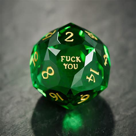 Multifaceted Grass Green Glass F Word Dnd Dandd Dice Set Crystalmaggie