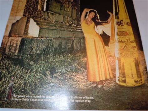 Vintage Galliano Liqeur Actress Greta Vayan Print Magazine Advertisement Other