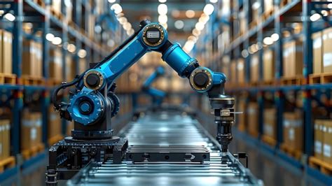 Innovative Smart Robot Arm Systems For Warehouse Automation Using Iot Technology Concept