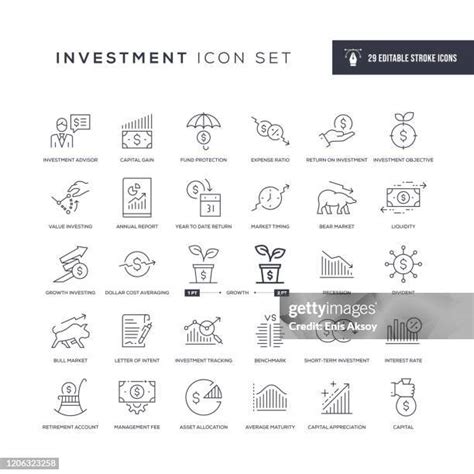 Investment Editable Stroke Line Icons High Res Vector Graphic Getty Images