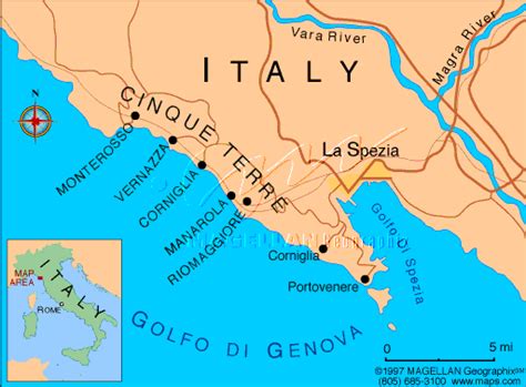 Printable Map Of Cinque Terre